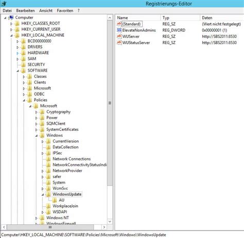 Wsus Regedit