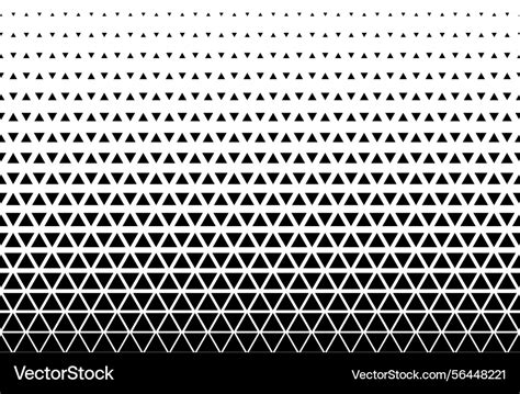 Gradient Triangle Pattern In Black And White Vector Image