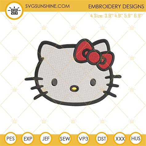 Hello Kitty Embroidery Design File