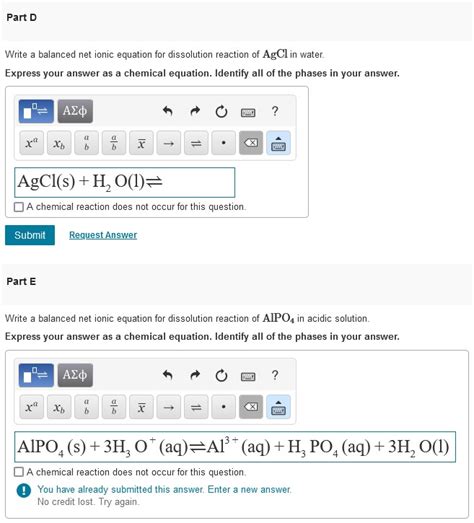 Solved Write A Balanced Net Ionic Equation For Dissolution
