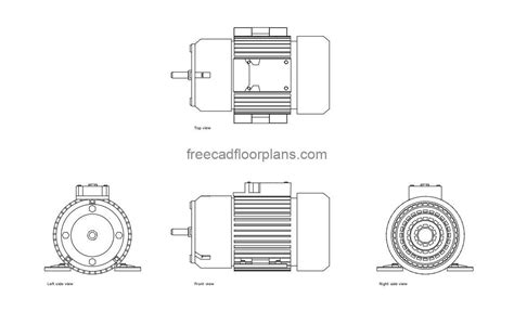 Electric Motor Free Cad Drawings