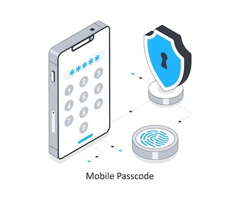 Premium Vector Mobile Passcode Isometric Stock Illustration Eps File