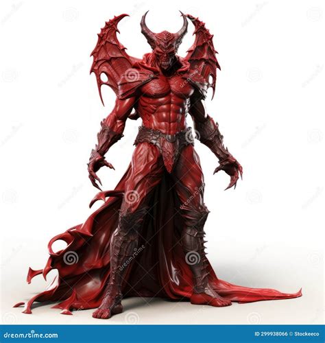 Highly Detailed Red Devil Illustration With Strong Facial Expression