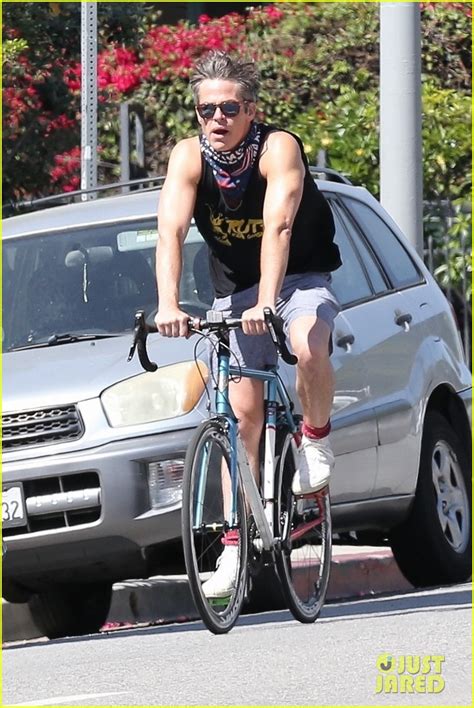 Chris Pine Soaks Up The Sun During A Bike Ride With Annabelle Wallis