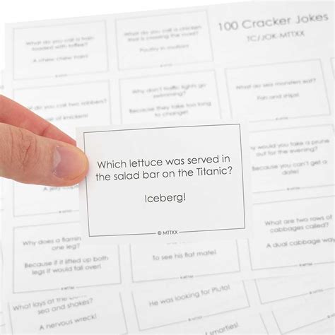 100 Assorted Cracker Jokes For Cracker Making Quality