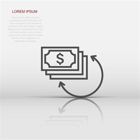 Income Rate Increase Icon In Flat Style Finance Performance Vector Illustration On White