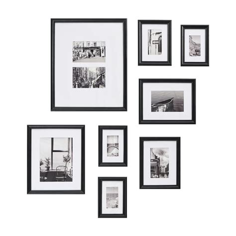 Galeria ścienna W Ramkach Nowoczesny Czarna Passpartout Garango