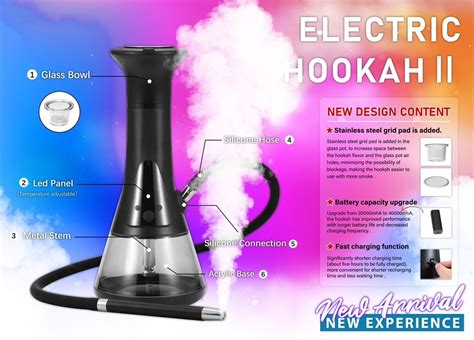 Electronic Shisha Hookah Pipe Hookah Set Hookah Kit Narghile Smoking