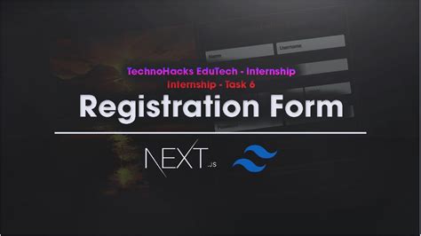 Registration Form And Validation Using Nextjs React Hook Form Task 6