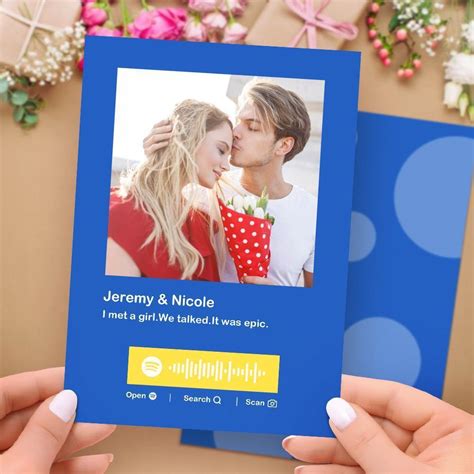 Personalized Spotify Music Card T Card Greeting Card Spotify Glass Plaques My Spotify