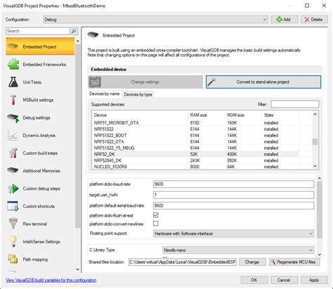 Creating Firmware For Bluetooth LE Devices With Mbed VisualGDB Tutorials