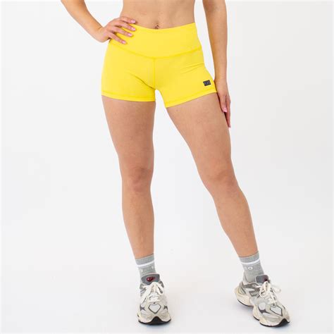 Heather Vibrant Yellow Apex Contour Training Shorts For Women — Fleo
