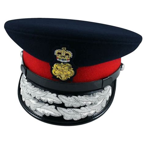 British Deputy Assistant Commissioner Double Silver Oak Leaf Peaked Cap