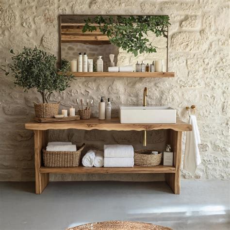 Farmhouse Live Edge Bathroom Vanity Reclaimed Wood Vanity Cabinet
