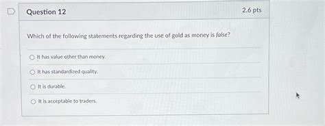 solved question 122 6ptswhich of the following statements