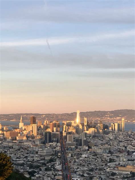 San Francisco Ca Twin Peaks City Landscape View
