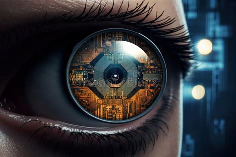 High Tech Futuristic Eye Generate Ai Stock Illustration Illustration Of Blue Future 309356753