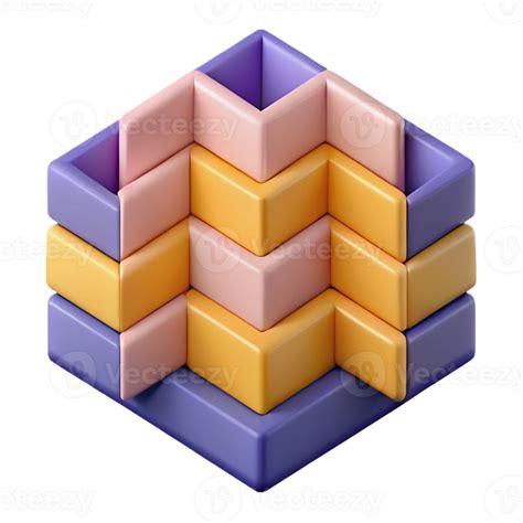 Rare Victorian Geometric Pattern Of Overlapping Rectangles Flat Color With Scalable Design