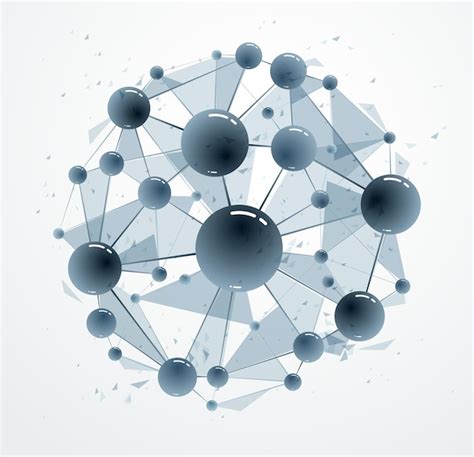 Premium Vector Molecules Vector Abstract Background 3d Dimensional
