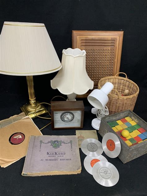 Lamps World Clock Games Vintage Building Bricks Voice Records And