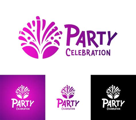 Party Celebration Logo Premium Vector