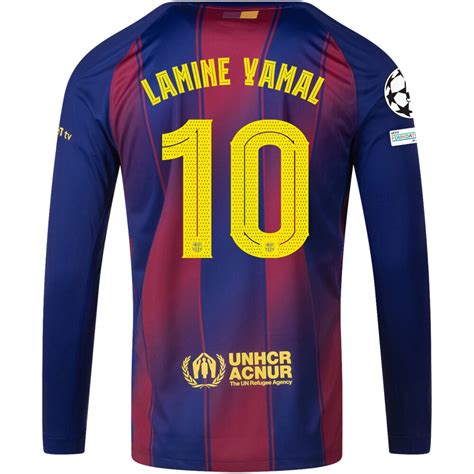 Lamine Yamal Barcelona 2526 Ucl Home Long Sleeve Jersey Jerseymotion