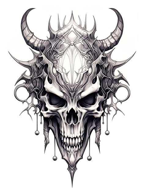 Demon Skull As A Tattoo Idea Premium Ai Generated Image