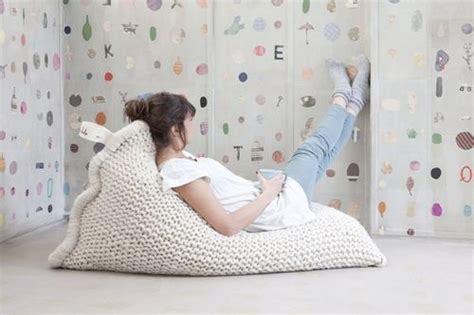 Knitted Bean Bag Handmade Charlotte