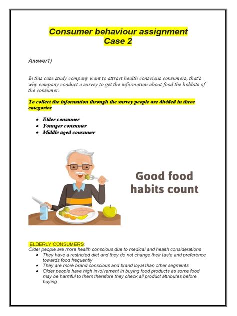 Consumer Behaviour Assignment Pdf Consumer Behaviour Foods