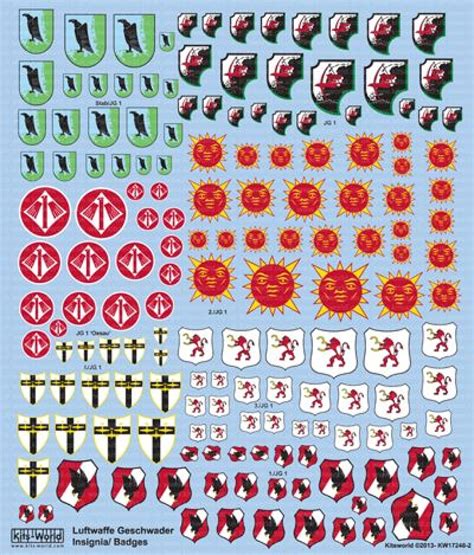 Luftwaffe Fighter Unit Emblems Kw172482 Kits World 172
