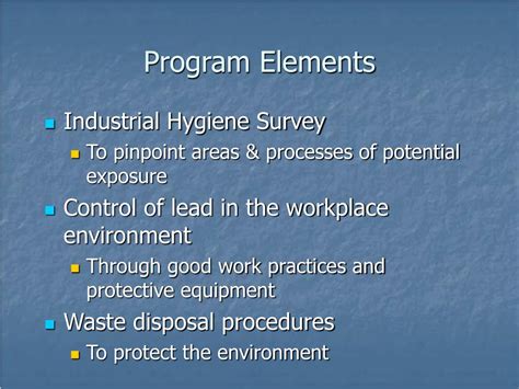 Ppt Lead Safety Program Powerpoint Presentation Free Download Id
