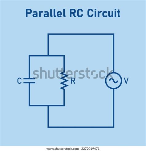 Parallel Rc Circuit Diagram Physics Stock Vector Royalty Free
