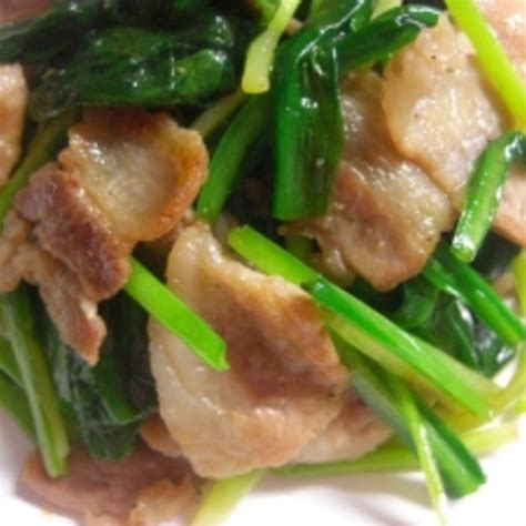 行者ニンニクと豚バラ肉の炒め物 レシピ・作り方 By タルピ 楽天レシピ