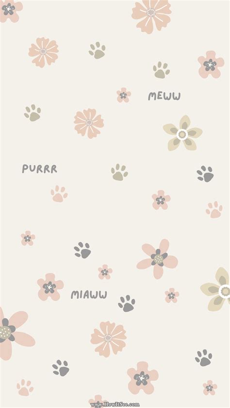 Cute Cat Wallpaper Background Cat Paw Print Wallpaper Cat Paw