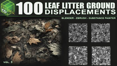 Artstation 100 Leaf Displacement Maps 4k Tileable Seamless High