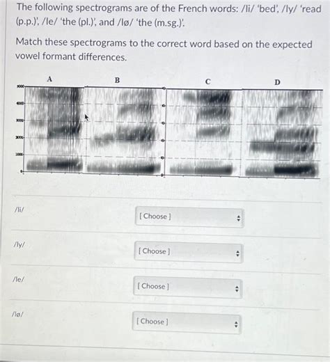 The Following Spectrograms Are Of The French Words