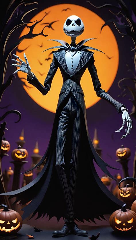 Jack Skellington In Halloweentown 🎃 Wallpaper Digital Art Design Jack