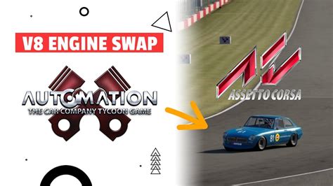 Realistic V8 Engine Swap In Assetto Corsa Engine Crane Youtube