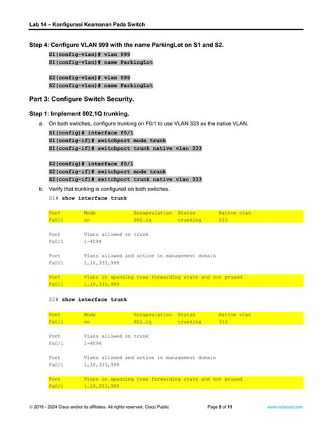 Praktikum Lab 14 Switch Security Configurationdocx