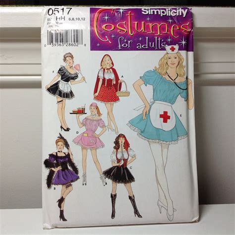 Sale Simplicity 0517 Naughty Sexy Misses Costume Pattern Brand New