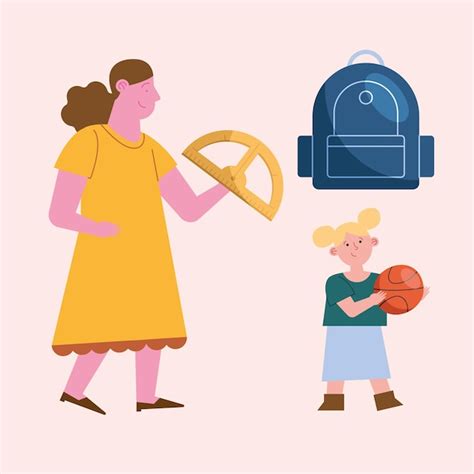 Mère Et Fils Vecteur Premium