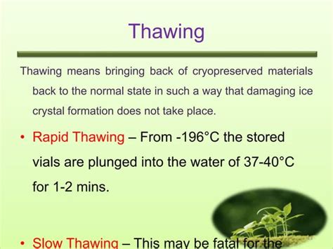 Cryopreservation Germplasm Storage 2 Ppt