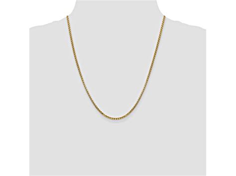 14k Yellow Gold 245mm Hollow Round Box Chain 22 Vg036c Jtv