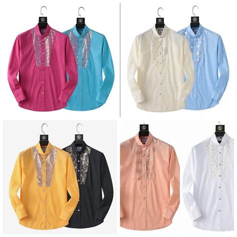 Designer Shirts Men Slim Fit Business Dress Shirts Spring Casual