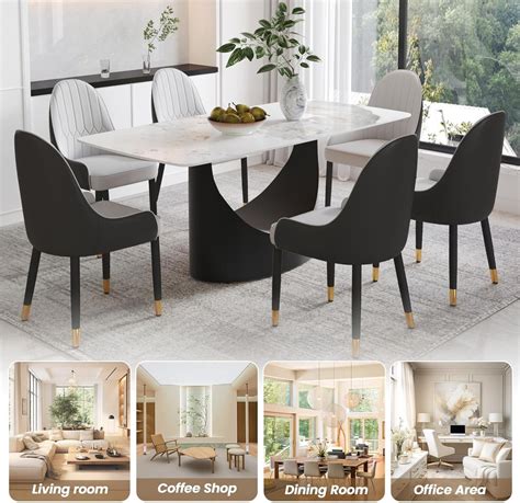 Modern Rectangle Marble Dining Table71 White Marble Sintered Stone