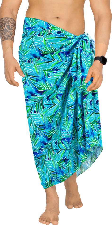 La Leela Mens Swimwear Beach Summer Pareo Long Sarong Wrap One Size
