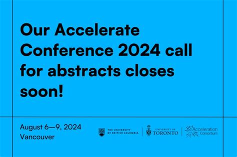 Submit Your Abstract For Accelerate Conference Acceleration