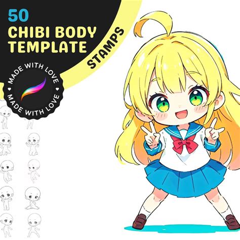 Procreate Chibi Stamps Etsy