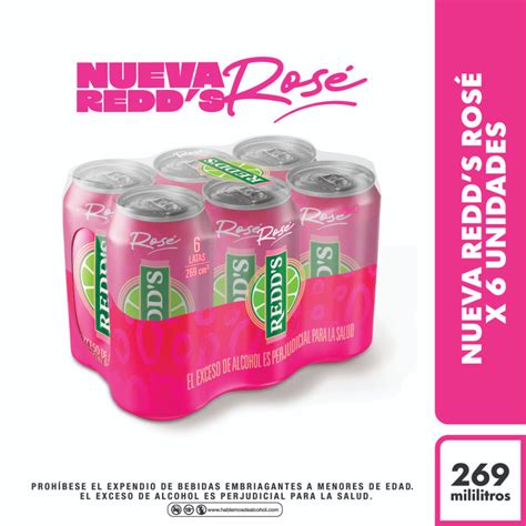 Aprovecha Cerveza Redds Rosé 6 Latas 269ml Olímpica