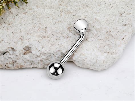 Titanium Internally Threaded Christina Piercing L Bent Flat Top Female